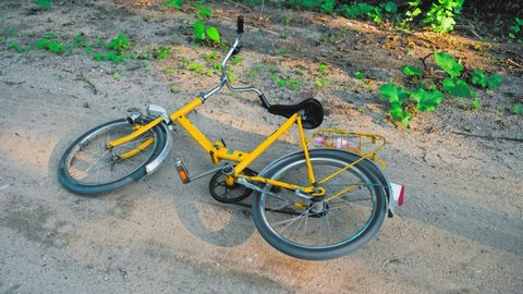 Tipped Over Bike Laying On Ground Stock Footage Video (100% Royalty ...