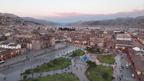 Aerial View Cusco Peru Historic Downtown Stock Footage Video (100% ...