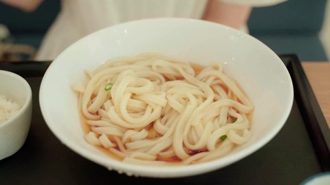 4k Udon Set Menu Japanese Restaurant Stock Footage Video (100% Royalty ...