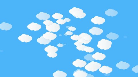 4k Cloudy Sky Animation Animated Clouds Stock Footage Video (100% ...