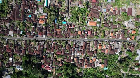 Mas Village South Ubud Town Topdown Stock Footage Video (100% Royalty ...