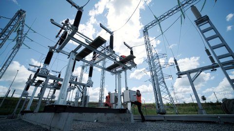 Construction Transformer Substation Stock Footage Video (100% Royalty ...