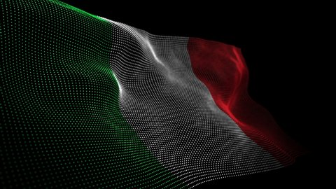 Seamless Looping Animated Digital Flag Italy Stock Footage Video (100% ...