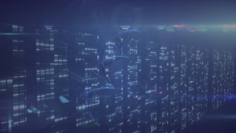 Animation Dna Rotating Clone Text On Stock Footage Video (100% Royalty ...