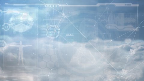 Animation Clouds Zooming On Human Body Stock Footage Video (100% ...