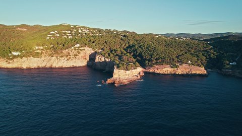 Punta Galera Beach Tourist Attraction Ibiza Stock Footage Video (100% ...