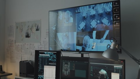 Interrogation Room On Computer Screen Office Stock Footage Video (100% ...