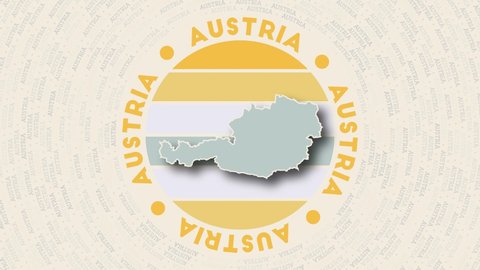 Austria Logo Intro Badge Circular Name Stock Footage Video (100% ...