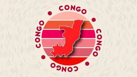 Congo Logo Intro Badge Circular Name Stock Footage Video (100% Royalty ...
