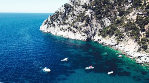 Beautiful Coastline Marina Piccola Beach Capri Stock Footage Video (100 ...
