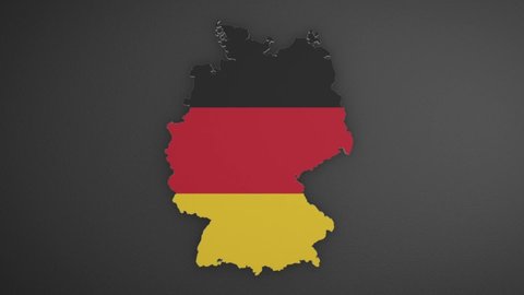 Germany Border Map Intro Animation 3d Stock Footage Video (100% Royalty ...
