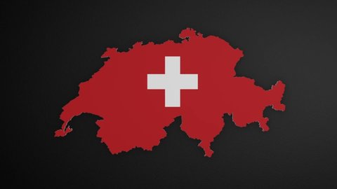 Switzeland Border Map Intro Animation 3d Stock Footage Video (100% ...