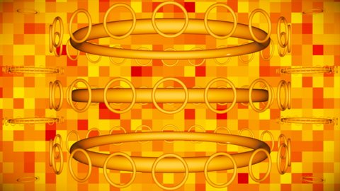 Broadcast Floating Spinning Hitech Rings Golden Stock Footage Video ...