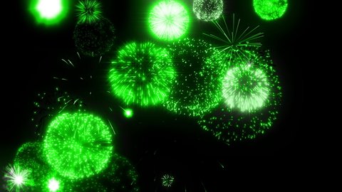 Green Fire Works Particle Effect Animation Stock Footage Video (100% ...