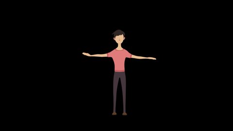 2d Guy Dance Animation Full Hd Stock Footage Video (100% Royalty-free ...