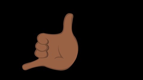 Animation Brown Cartoon Hand Doing Classic Stock Footage Video (100% ...