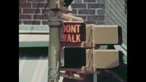 1980s Street Sign Red Stop Light Stock Footage Video (100% Royalty-free ...