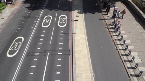 Cycle Lane 20mph Signs Along Victoria Stock Footage Video (100% Royalty ...