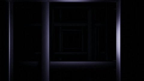 Dark Square Tunnel Light Shadows Design Stock Footage Video (100% ...