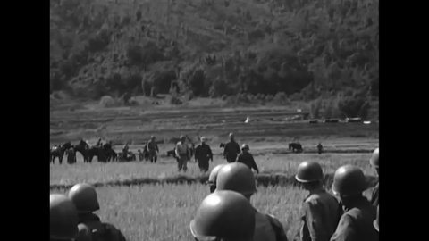 Circa 1945 General Sultan Arrives Field Stock Footage Video (100% ...