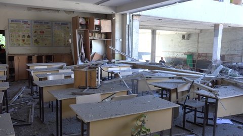 Ukraine Circa 2022 Ukrainian Middle School Stock Footage Video (100% ...