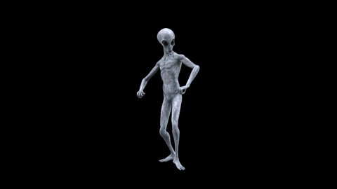 Alien Dance 3d Render Looped Alpha Stock Footage Video (100% Royalty ...