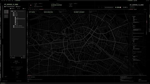 Secret Spy System Scanning Transportation Map Stock Footage Video (100% ...