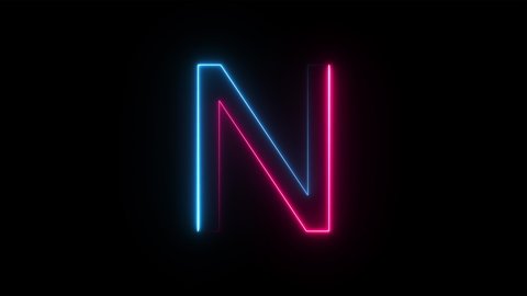 33 Neon blue letter n Stock Video Footage - 4K and HD Video Clips ...