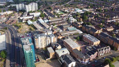 Luton City Centre Local Buildings High Stock Footage Video (100% ...