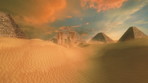 Dune Egypt Pyramids Stock Footage Video (100% Royalty-free) 1093857993 ...