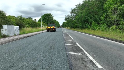 Half Completed Road Following Micro Asphalt Stock Footage Video (100% ...