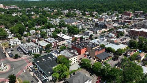 Small Town Usa Aerial View On Stock Footage Video (100% Royalty-free ...