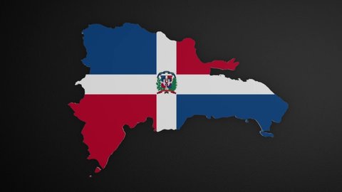 Dominican Republic Border Map Intro Animation Stock Footage Video (100% ...