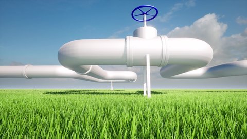 Green Energy H2 Tube Hydrogen Pipeline Stock Footage Video (100% ...