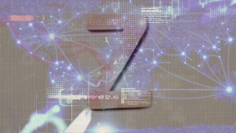 Animation Connected Dots Binary Code Programming Stock Footage Video ...