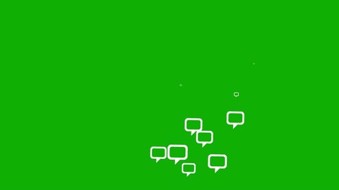 Rising Chat Bubbles Motion Graphics Green Stock Footage Video (100% ...