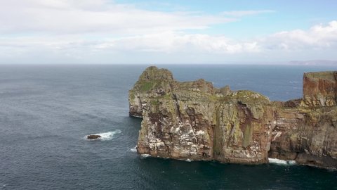 Cliffs Sea Stacks Tor Mor Wishing Stock Footage Video (100% Royalty ...