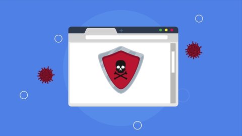 Cyber Security Tech Shield Animation 4k Stock Footage Video (100% ...