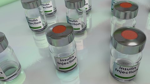 Animation Rendering Human Insulin Injection Vial Stock Footage Video ...
