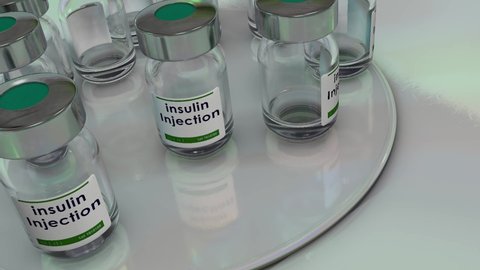 Animation Rendering Human Insulin Injection Vial Stock Footage Video ...