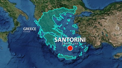 Designation Borders Greece On Map Mark Stock Footage Video (100% ...