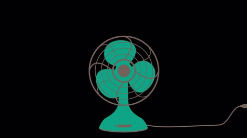 1960s Showa Retro Metal Fan Illustration Stock Footage Video (100% ...