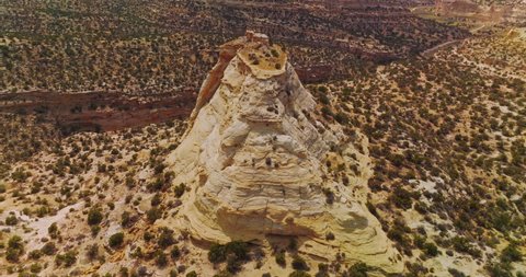 Bare Rock Flat Top Among Desert Stock Footage Video (100% Royalty-free ...