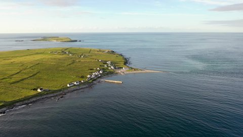Aerial View Inishbofin Island By Magheraroarty Stock Footage Video (100 ...