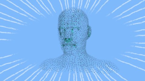 Animation Light Trails Over Spinning Human Stock Footage Video (100% ...