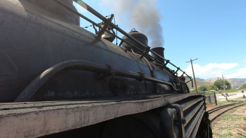 Historic Steam Locomotives Smoke Stack Whistle Stock Footage Video (100 ...