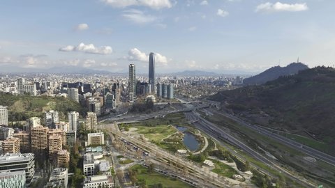 Cityscape Santiago Chile Bicentennial Park Some Stock Footage Video ...