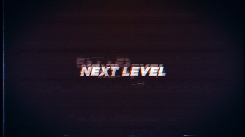 Next Level Retro Text Effect Glitch Stock Footage Video (100% Royalty ...