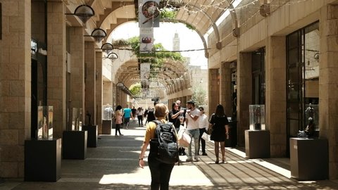 Random People Walking Long Passage Outside Stock Footage Video (100% ...