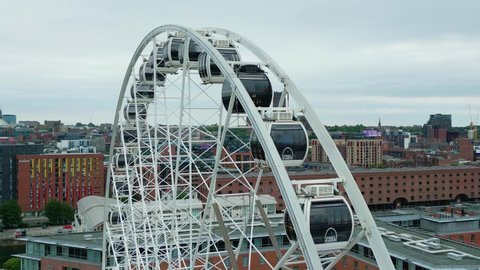 Wheel Liverpool Famous Ferris Wheel Albert Stock Footage Video (100% ...